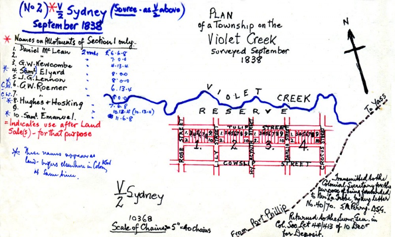 Copy of early plan | Violet Town Photograph Gallery